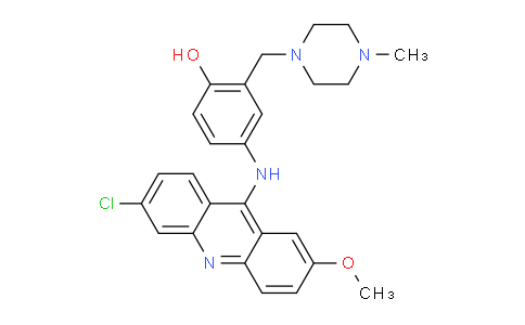 4-(6-chloro-2-methoxyacridin-9-ylamino)-2-((4-methylpiperazin-1-yl)methyl)phenol_1082532-95-3_해서 화공